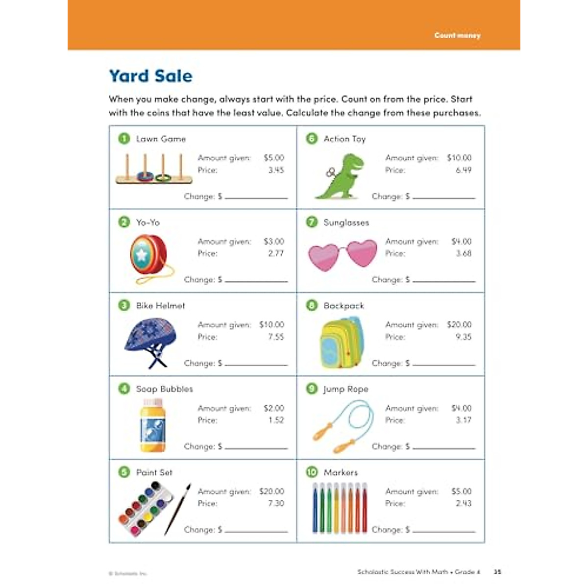 Scholastic Success with Math Grade 4 Workbook