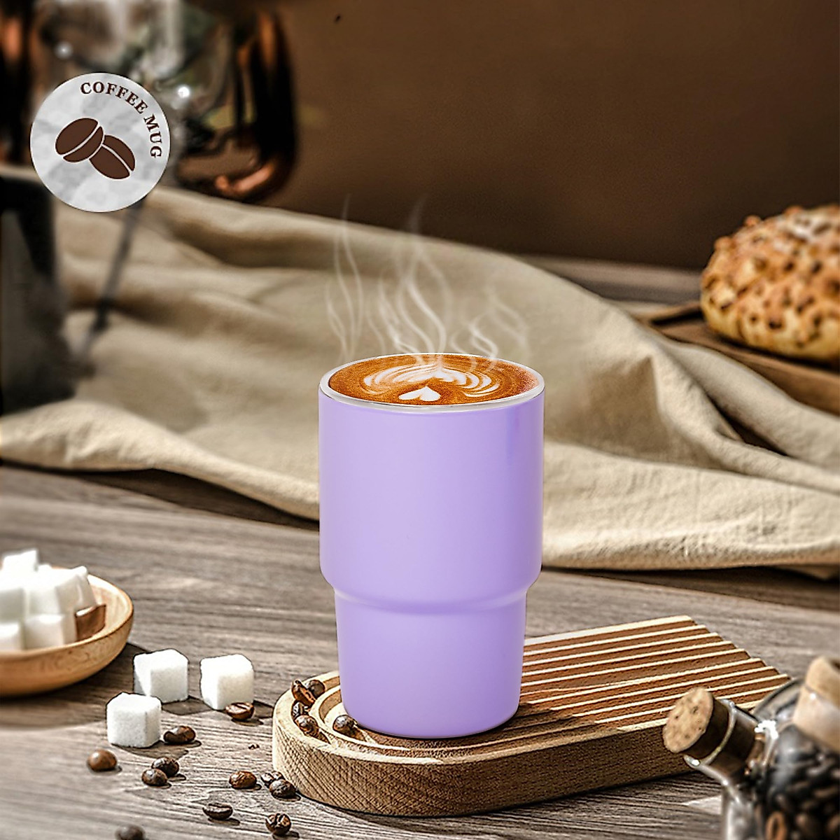 Hanna Roberts Mini Tumbler Shot Glass with Straw, Mini Tumbler Cups, Espresso coffee cups, Metal Mini 3oz Shot Glass Tumbler with Straw & Lid (6pcs) Home or Outdoor for Dink and Espresso