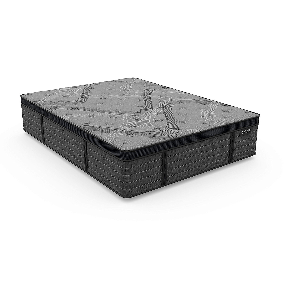 Alpine Breeze Graphite EuroTop Hybrid Mattress 14.5-inch - Quilted, Full, Medium