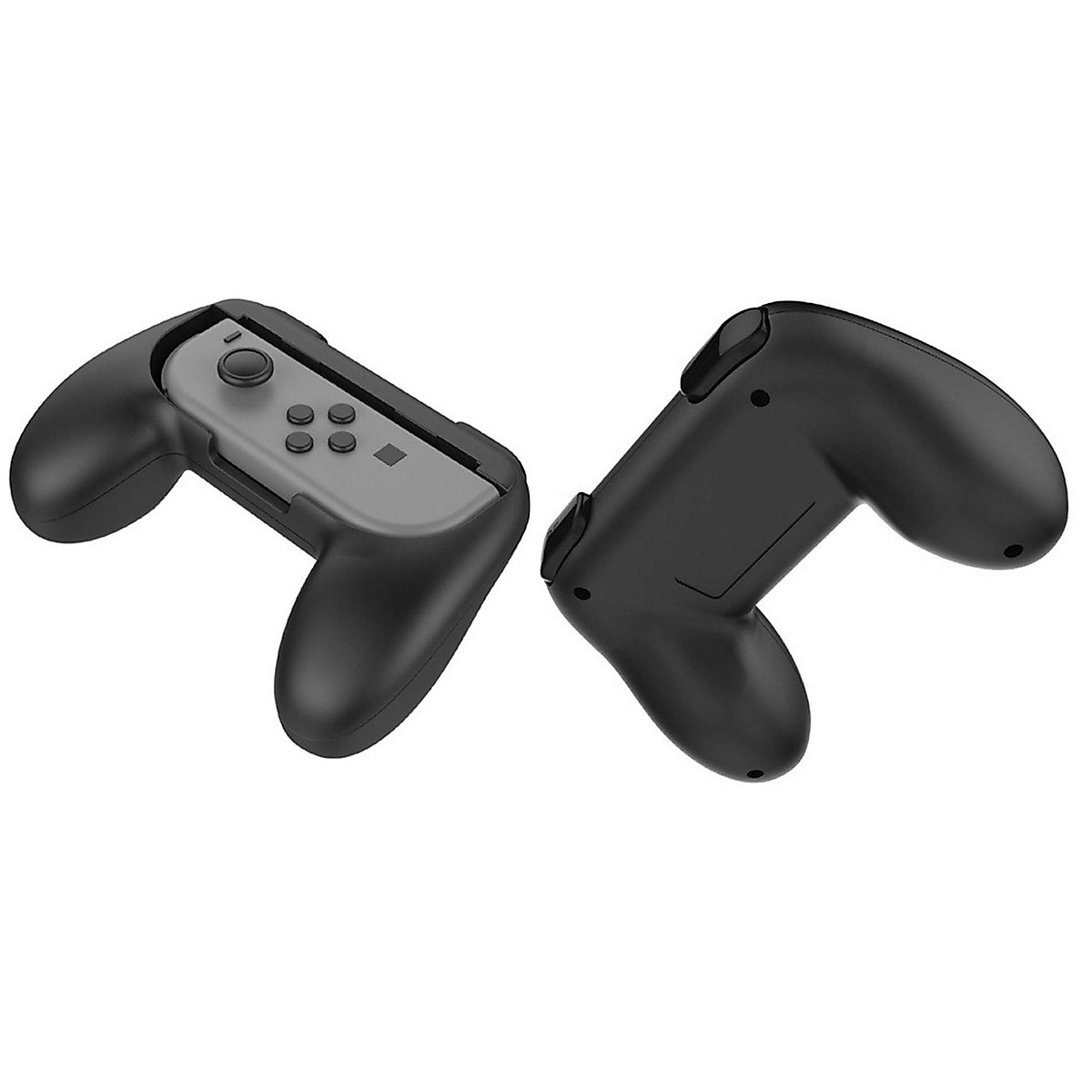 Pokanic Switch Hand Grips 2 Pack Compatible with Nintendo Switch Grips Joy-Con, Pro Controllers, Holder, Pads, Wear Resistant Handle Kit, Scratch Fee, Non-Slip Accessories (Black and Black)