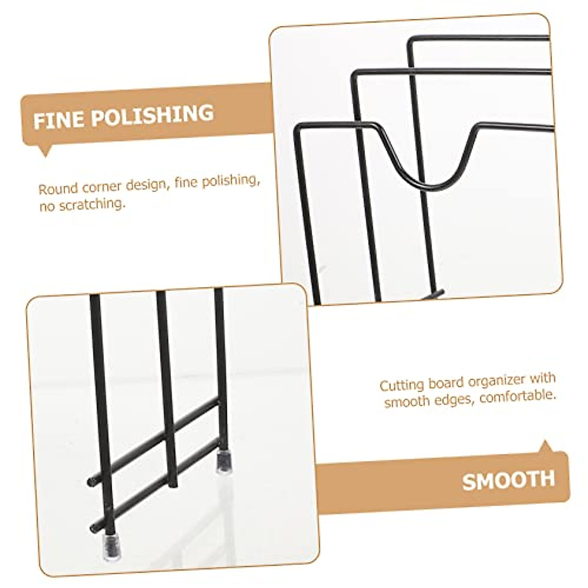 TIDTALEO Chopping Board Rack Kitchen Organizer for Pan Pot Lid Stand Baking Organizer Storage Pot Holders for Kitchen Cutting Board Storage Pan Lid Holder Carbon Steel Storage Box Pot Cover