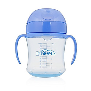Dr. Brown's Soft-Spout Transition Cup, 6 oz (6m+), Blue, Single
