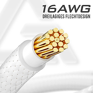 Antec Power Supply Sleeved Cable /24pin ATX /4+4pin EPS /6+2pin PCI-E PSU Extension Cable Kit 30cm Length with Combs, White(11.8inch/30cm)