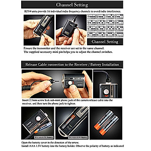 SMDV RFN4 RF-905 Wireless Remote Shutter Release for Canon, Olympus, Fuji, Samsung, Sigma, Pentax, Contax and Hasselblad - Transmitter and Receiver