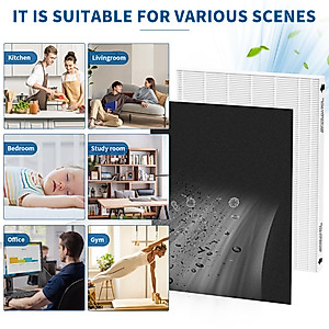 XBWW True HEPA Replacement Filter Compatible with Fellowes AeraMax 290, AeraMax 300, AeraMax DX95 and AP-300PH Air Cleaner Purifiers, Part# HF-300/9287201, Including 2 HEPA Filters and 6 Pre-Filters