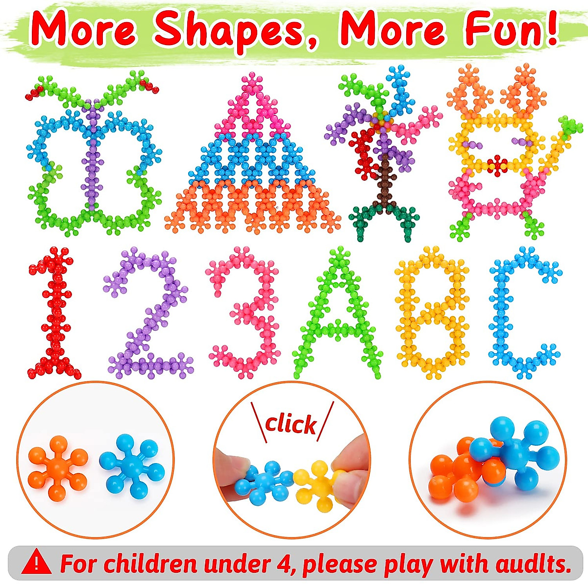 NC 250Pcs Building Blocks Toys STEM Activities for Kids Interlocking Building Discs Toy Preschool Learning Educational Autism Toys for 5-7 4-8 3 4 5 + Years Old Boys Girls Birthday