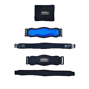 Simien Tennis Elbow Brace (2-Count), Tennis & Golfer's Elbow Pain Relief with Compression Pad, Wrist Sweatband and E-Book