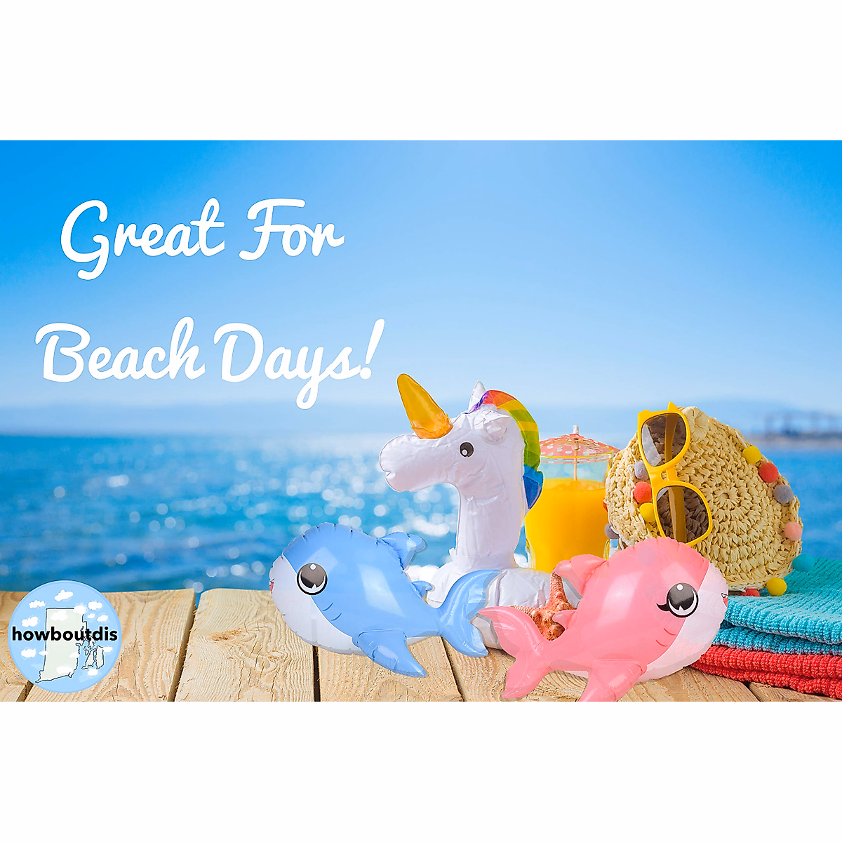 Three Pack of Fun 24 inch Inflatable Pup Sharks- Blue - Light Blue and Pink - Perfect for Birthday Parties Pool Parties or even Bathtub Play - Everyone will Love these Cute Inflates!