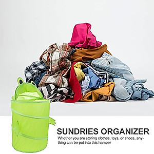 Mesh Laundry Hamper: animal storage basket Frog Design Collapsible Laundry Basket Easy to Open and Fold Flat for Storage Toy and Dirty laundry bucket Clothes cotton laundry basket