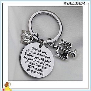 FEELMEM Scales of Justice Lawyer Gifts New Lawyer Gifts Behind You All Your Memories Before You All Your Dreams Keychain Law School Graduation Gift for Attorney Law Students (Lawyer Keychain)