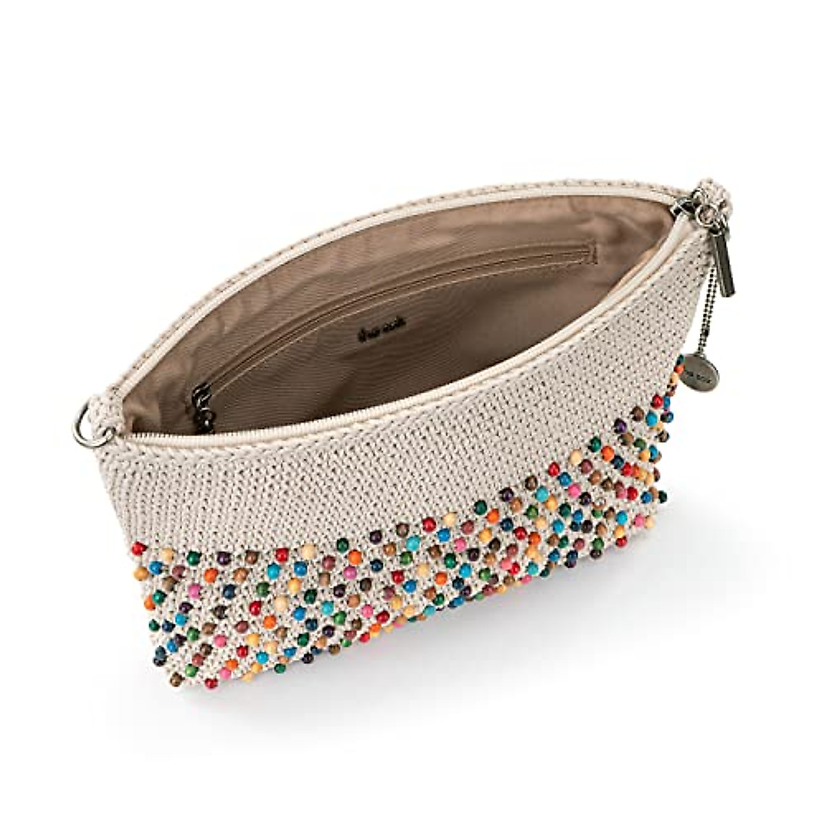 The Sak Lumi Hand-Crochet 3-in-1 Crossbody, Ecru Multi Beads