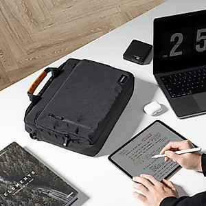 tomtoc Protective Laptop Shoulder Bag for 13-14 Inch MacBook Air/Pro, 13.4-14.4 Surface Laptop Studio/7/6/5/4/3, HP Chromebook 14, Acer Aspire 14, ASUS Zenbook 14, Dell Inspiron 14, Business Briefcase