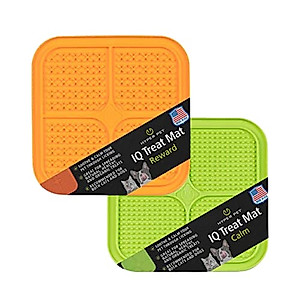 Hyper Pet IQ Treat lick mat for Dogs, Dog Slow Feeder & Cat lick mats | Great Alternative to Slow Feeder Dog Bowls & Cat Slow Feeders | Perfect Dog licking mat, Cat Puzzle Feeder & Dog Enrichment Toys