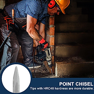 Rotary Hammer Drill Bits Set & Chisels- SDS Plus 17PCS Concrete Masonry Hole Tool with Storage Case for Concrete, Stone, Brick