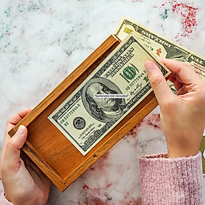 BSIRI ATM Puzzle Box for Adults- Secret Box Brain Teaser Wooden Puzzle Boxes with Hidden Compartments. Ideal Mystery Box, Money Box, Jewelry Box, 3D Puzzle Lock Box, Gift Card, and Money Puzzle Box