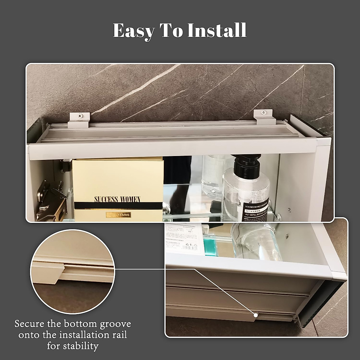 LADEED Lighted Medicine Cabinet with Mirror Outlet,30 X 26 Inch,Recessed Or Surface-Mounted Led Medicine Cabinet Mirror for Bathroom Storage,Interior Light, Double Door,Defog,Stepless Dimming