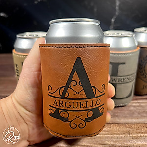 Personalized Can Cooler- Custom Name Monogram Gift - Personalized Can Cooler For Him - Custom Beer Can Sleeve - Beer Can Holder - Personalized Birthday, Anniversary, Father’s Day Gift