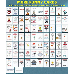 Ikassong Funny Card for Dad Birthday Father's Day 5.3 x 7.6 with 2 Envelopes