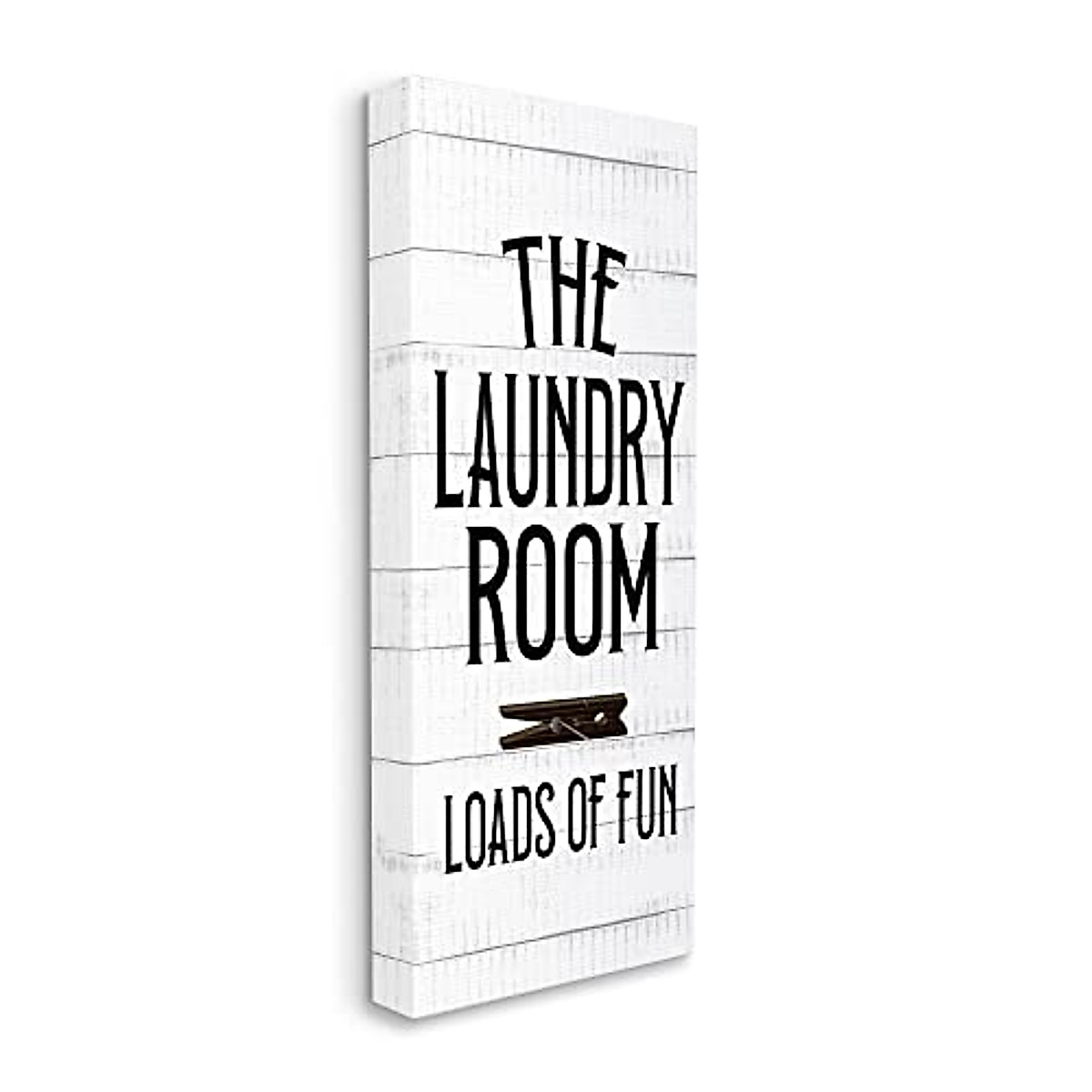 Stupell Industries Loads of Fun Laundry Room Rustic Clothespin Design, Design by Kim Allen