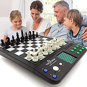 Top 1 Chess 𝗘𝗹𝗲𝗰𝘁𝗿𝗼𝗻𝗶𝗰 𝗖𝗵𝗲𝘀𝘀 𝗦𝗲𝘁 | Chess Sets for Adults | Chess Set for Kids | Voice Chess Computer Teaching System | Chess Strategy Beginners Improving Learning Board Game