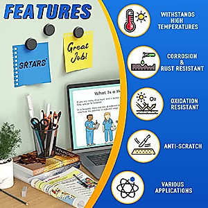 20 Pack 1 Inch (25mm) Magnets for Crafts with Adhesive Backing Ceramic Magnets Round Disc Magnets, Perfect for Refrigerator Button DIY Cup Tiny Magnet Craft Hobbies, Science Projects