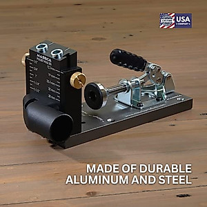 Massca Pocket Hole Jig Kit M1 - Adjustable & Easy to Use Pocket Screw Jig - Heavy Duty Drill Jig for Angled Holes with Drill Bit, Pocket Self Tapping Screws &Driver Bit,