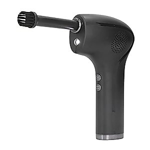 Demeras Electric Dust Blower, 2 Speed Adjustment Easy Operation High Efficiency Portable Air Duster Comfortable Grip with 2 Wind Nozzles for Home