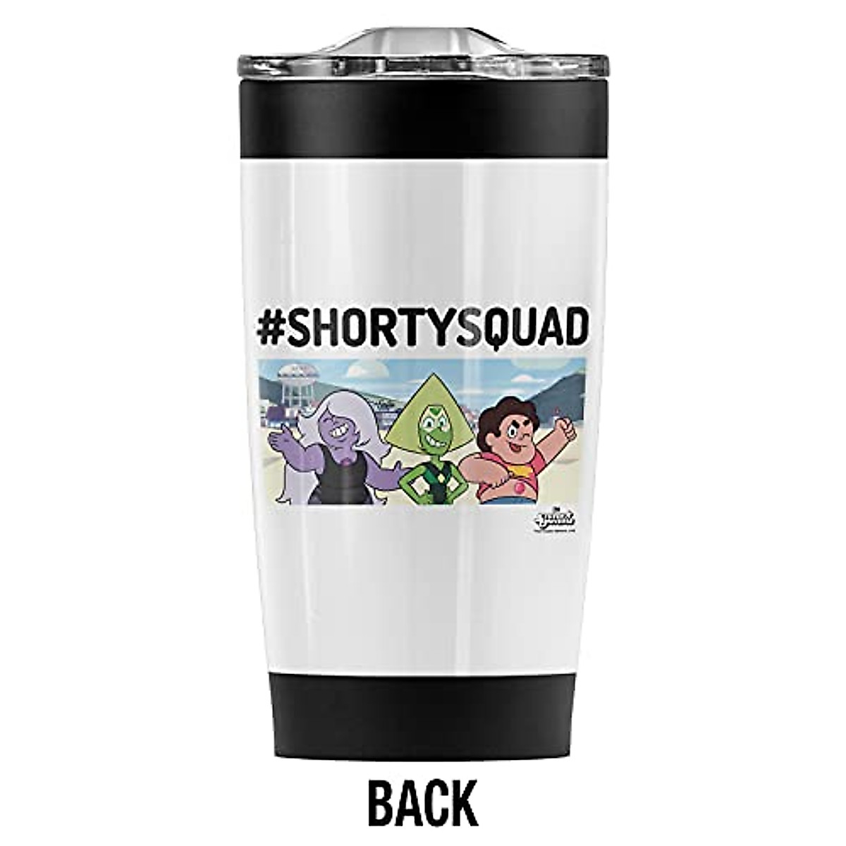 Logovision Steven Universe #Shorty Squad Stainless Steel Tumbler 20 oz Coffee Travel Mug/Cup, Vacuum Insulated & Double Wall with Leakproof Sliding Lid | Great for Hot Drinks and Cold Beverages