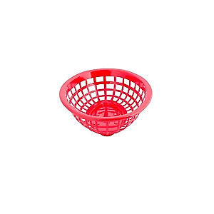 Tablecraft Red Polyethylene 7-3/4" Oval Side Order Basket