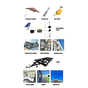 20FT 30FT 40FT Tiny House to Live in, Prefab Container House, Mobile Expandable Home, for Hotel, Office, Shop, Villa, Warehouse, with 1-3 Bedroom Bath Living & Kitchen