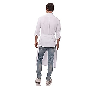Chef Works Unisex Bistro Chef Apron, White, One Size
