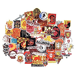 Conquest Journals Harry Potter Gryffindor Vinyl Stickers, Unique Stickers Including Holograms, Waterproof and UV Resistant, Great for All Your Gadgets, Potterfy All The Things (60 Pack)