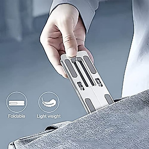 SGIN Laptop Stand, Computer Stand, Adjustable Laptop Riser, Foldable Ergonomic Laptop Holder Compatible with 10-15.6” Laptops(Silver)
