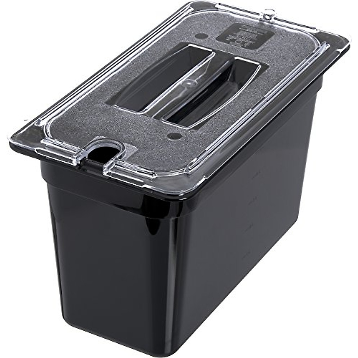Carlisle FoodService Products Storplus Food Pan, Food Storage Container with Spoonable Corners for Catering, Buffets, Restaurants, Polycarbonate (Pc), 1/3 Size 8 Inches Deep, Black