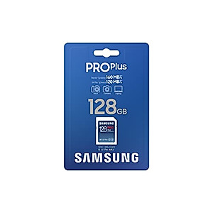 SAMSUNG PRO Plus Full Size SDXC Card 128GB, (MB-SD128K/AM, 2021)