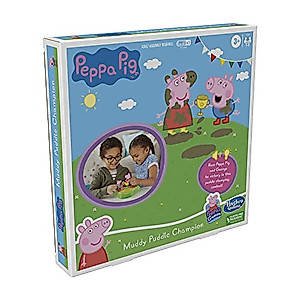 Hasbro Gaming Peppa Pig Muddy Puddle Champion Board Game for Kids Ages 3 and Up, Preschool Game for 1-2 Players