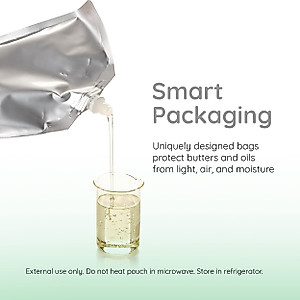 Clean and Green Mango Butter - 100% Natural Unscented Refined for DYI Hair Care and Skin Care Recipes in Premium Resealable Pouch, 14 oz (Mango Butter)