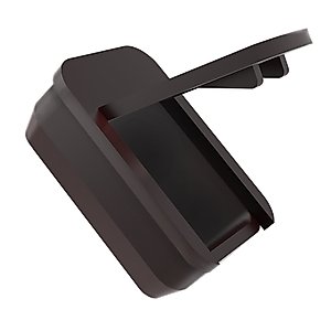 Rectangular Flip-Top Plugs - Rectangular Flip-Top Plug - For Cleartec 13/16" x 1-1/4" Tubes - Black PP MOCAP PRCF.8X1.2BLK (qty100)