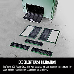 Thermaltake Tower 100 Racing Green Edition Tempered Glass Mini Tower Computer Chassis Supports Mini-ITX CA-1R3-00SCWN-00