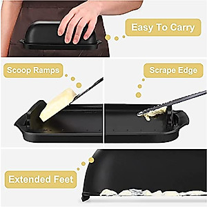 Butter Dish with Lid, Butter Container Holds for Countertop, Unbreakable Butter Keeper for Home Kitchen Decor, Perfect for East/West Coast Butter, BPA-free, Microwave/Dishwasher Safe (Black)
