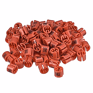 MECCANIXITY Clothes Hanger Marker Word Sale Fit 3.5mm Rod for Garment Color Coding Red Count 100