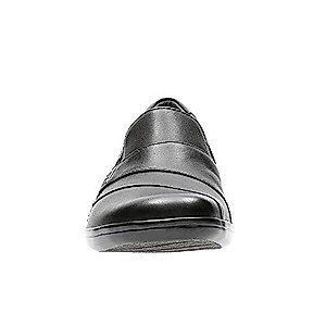 Clarks Women's May Marigold Slip-On Loafer, Black, 11 Wide