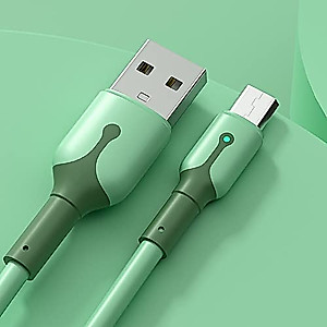 BGNTBUK C Type to C Type Cable 10 Ft Micro USB Liquid Silicone Smartphone Charging Data Cable 5A Breathing Light Smart Fast Charging Cable 1m Connect Glass Adapter