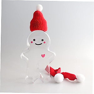 WHAMVOX Mini Beanie and Scarf Set Miniature Santa and Christmas Hats Scarves Bottle Covers for Holiday Decorations