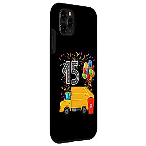 iPhone 11 Pro Max Happy 15 Birthday Rear Loader Garbage Truck Case