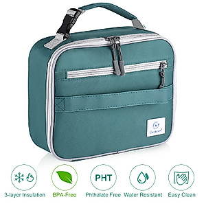 2 Insulated Lunch Bags (Black & Green)