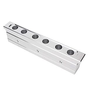 DIY Lipstick Mould, 12.1mm 6 Holes Dual Use Aluminium Alloy DIY Lipstick Mold Cosmetic Lip Maker Cosmetic Accessories Making Tool for Lipstick (Silver)