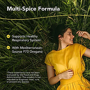 NORTH AMERICAN HERB & SPICE OregaRESP - 30 Capsules - Multiple Spice Oil Formula with Wild Mediterranean Source P73 Oregano - Healthy Respiratory System Support - Non-GMO - 30 Servings