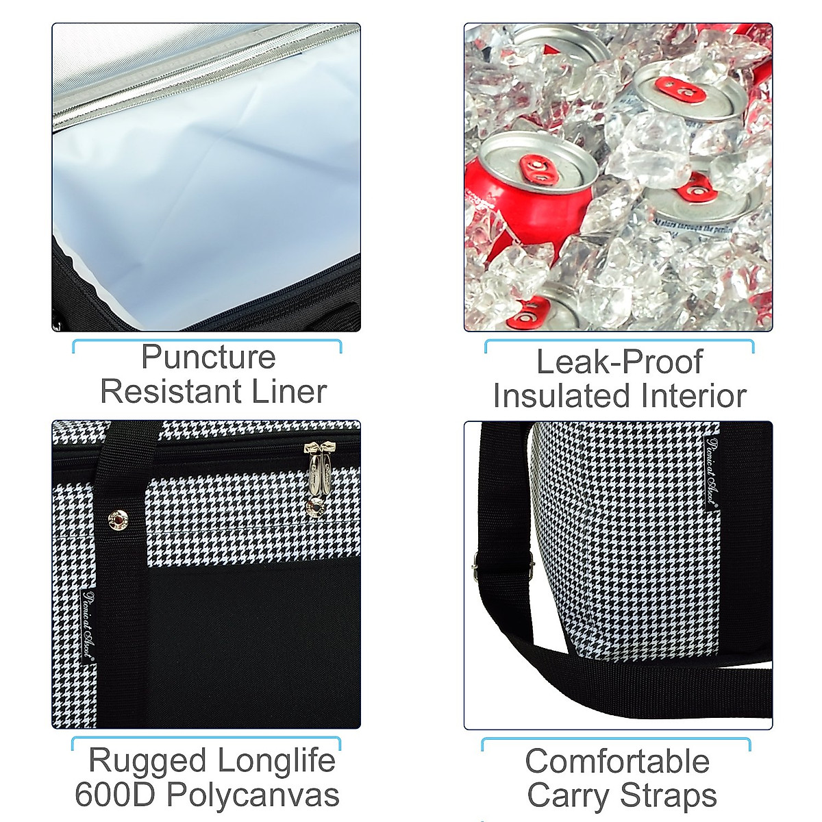 Picnic at Ascot 64 Can Capacity Semi Rigid Collapsible Leakproof Cooler- Designed & Quality Approved in the USA