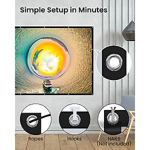 ETOE E3 Pro Projector White with 100'' Screen